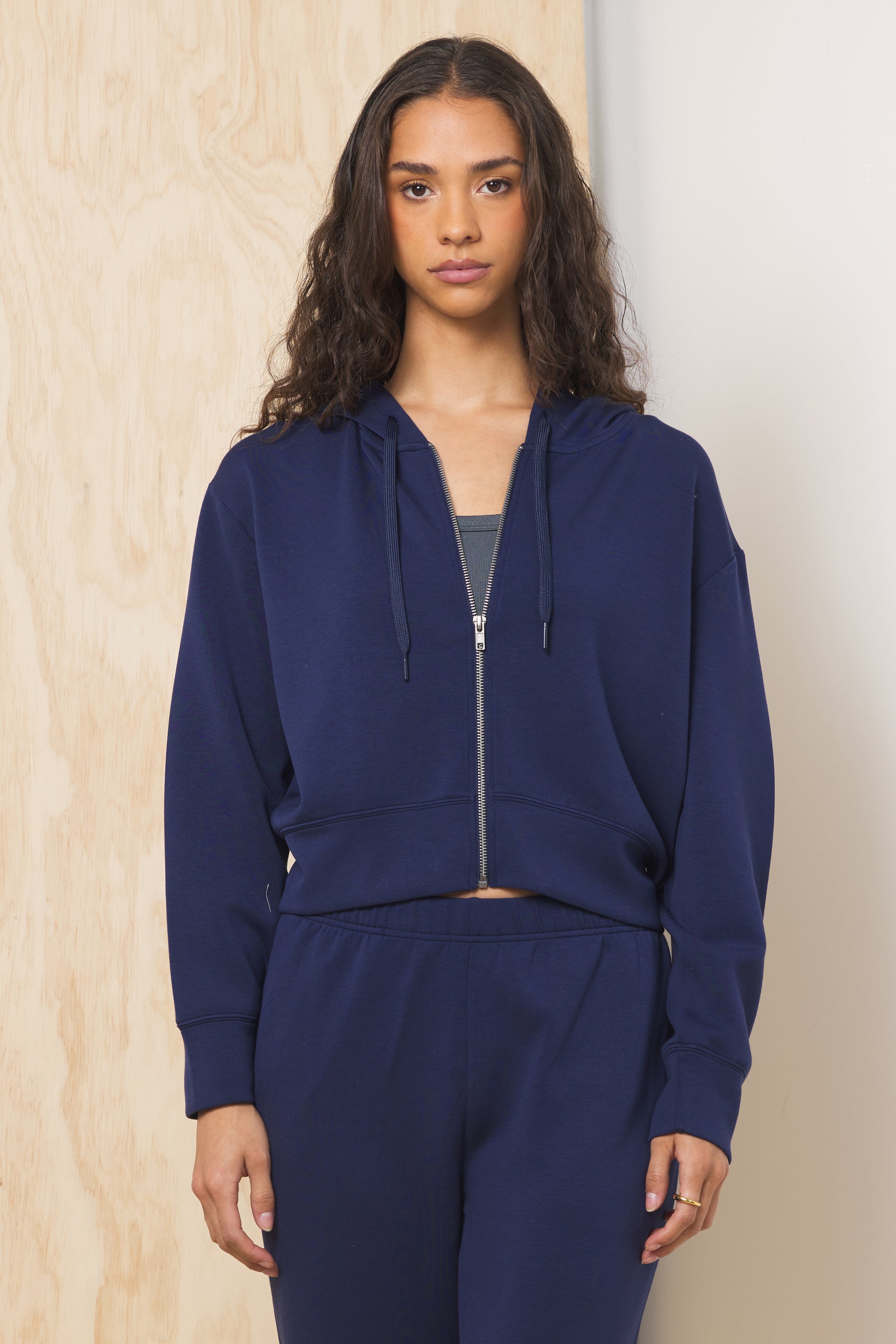 Cloud Fleece Crop Zip Up