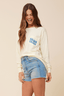 "Bride Tribe" Soft Yellow Wash Long Sleeved Pocket Tee